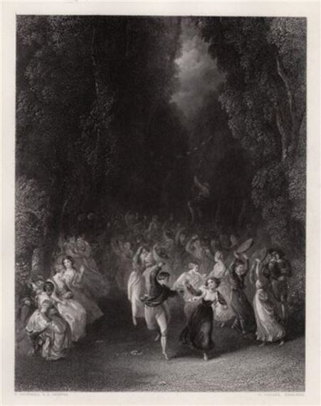 Thomas Stothard | Thomas Stothard SIGNED Engraving A Fete Champetre ...