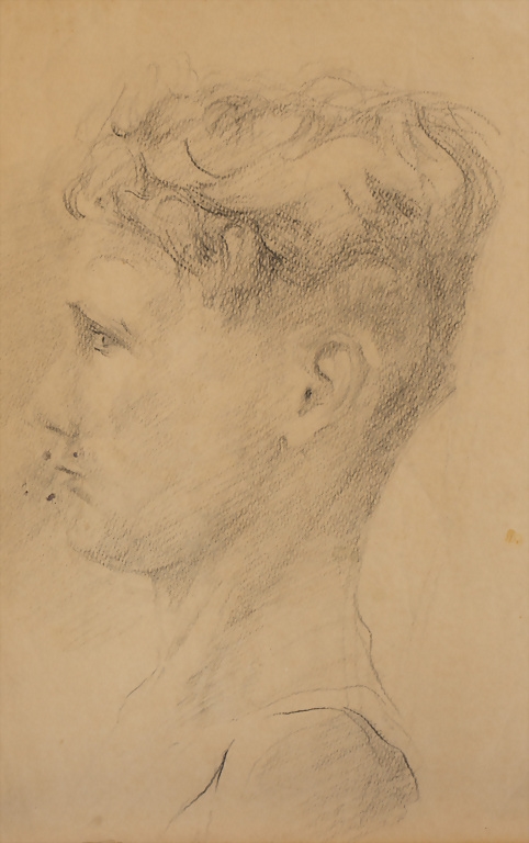 Anatoly Zverev | Double-sided drawing 'Male Head in Profile' | MutualArt