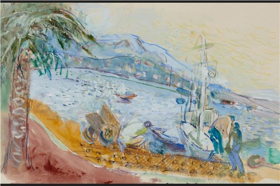Michel Kikoine | Bord de mer anime | MutualArt