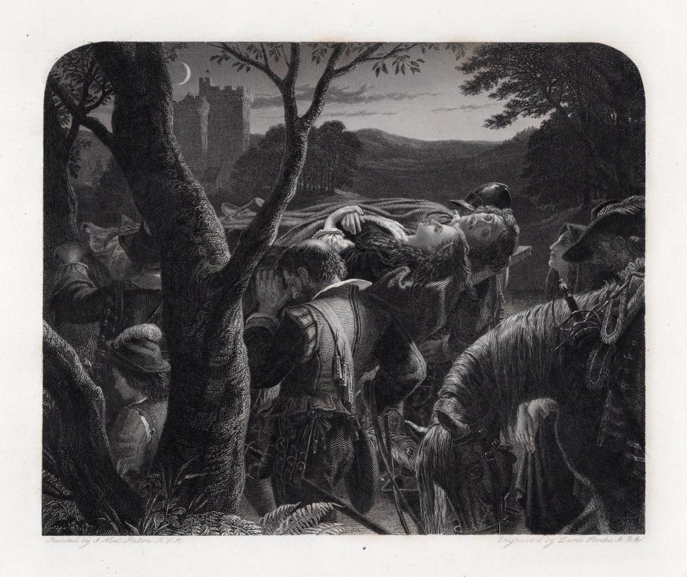 Joseph Noel Paton | 1800s Joseph Noel PATON Engraving The Dowie Dens o ...