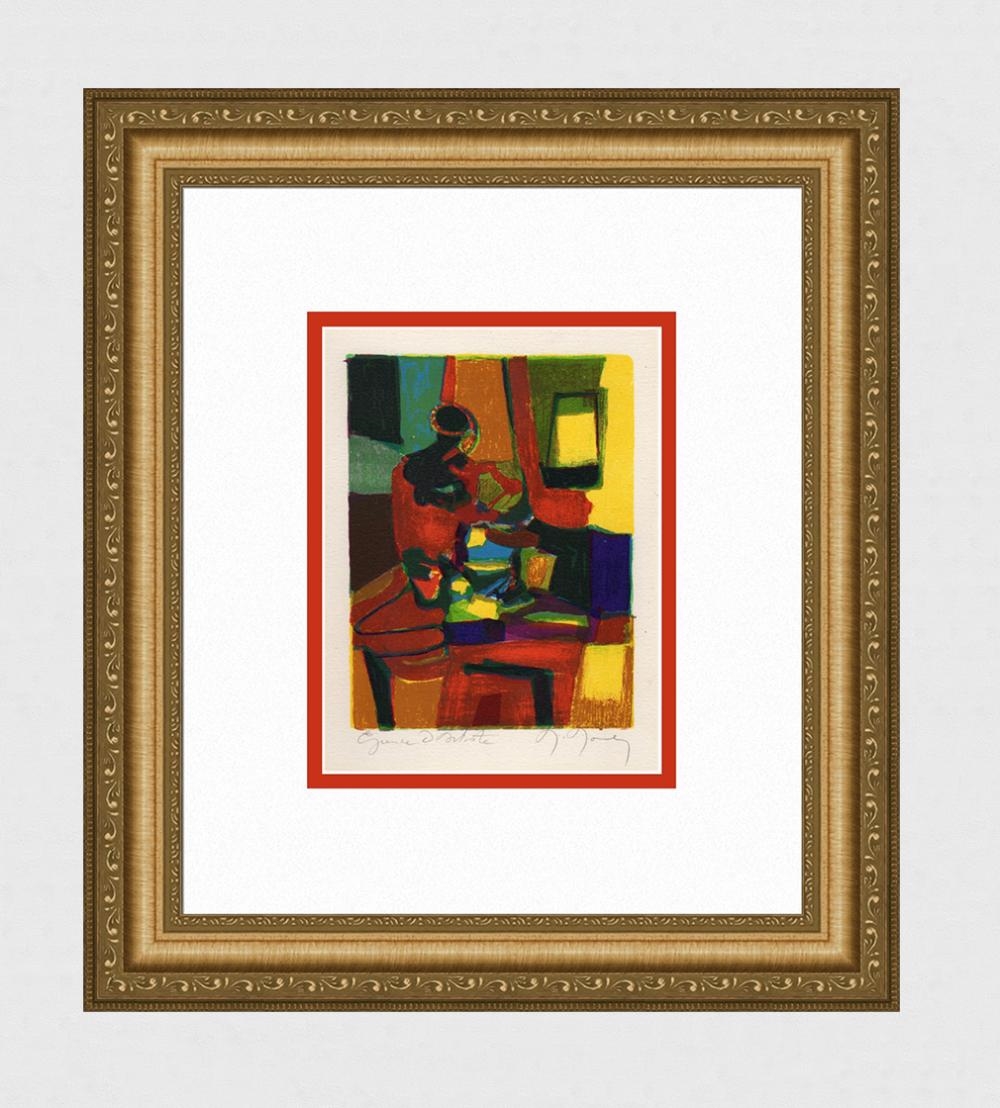 Marcel Mouly | Marcel Mouly Hand signed Lithograph Yellow Lounge Artist ...