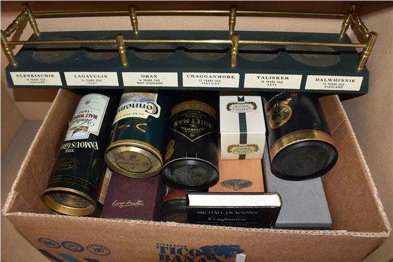 Michael Jackson | ONE BOX OF WHISKY EPHEMERA comprising eleven empty ...