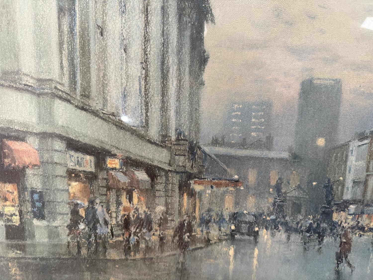 Robert Richardson | Bob Richardson, city centre scene, artist signed ...
