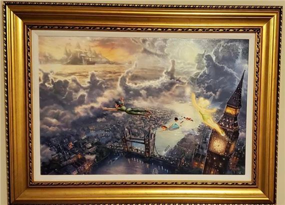 Thomas Kinkade | Tinker Bell and Peter Pan Fly to Neverland (2009 ...
