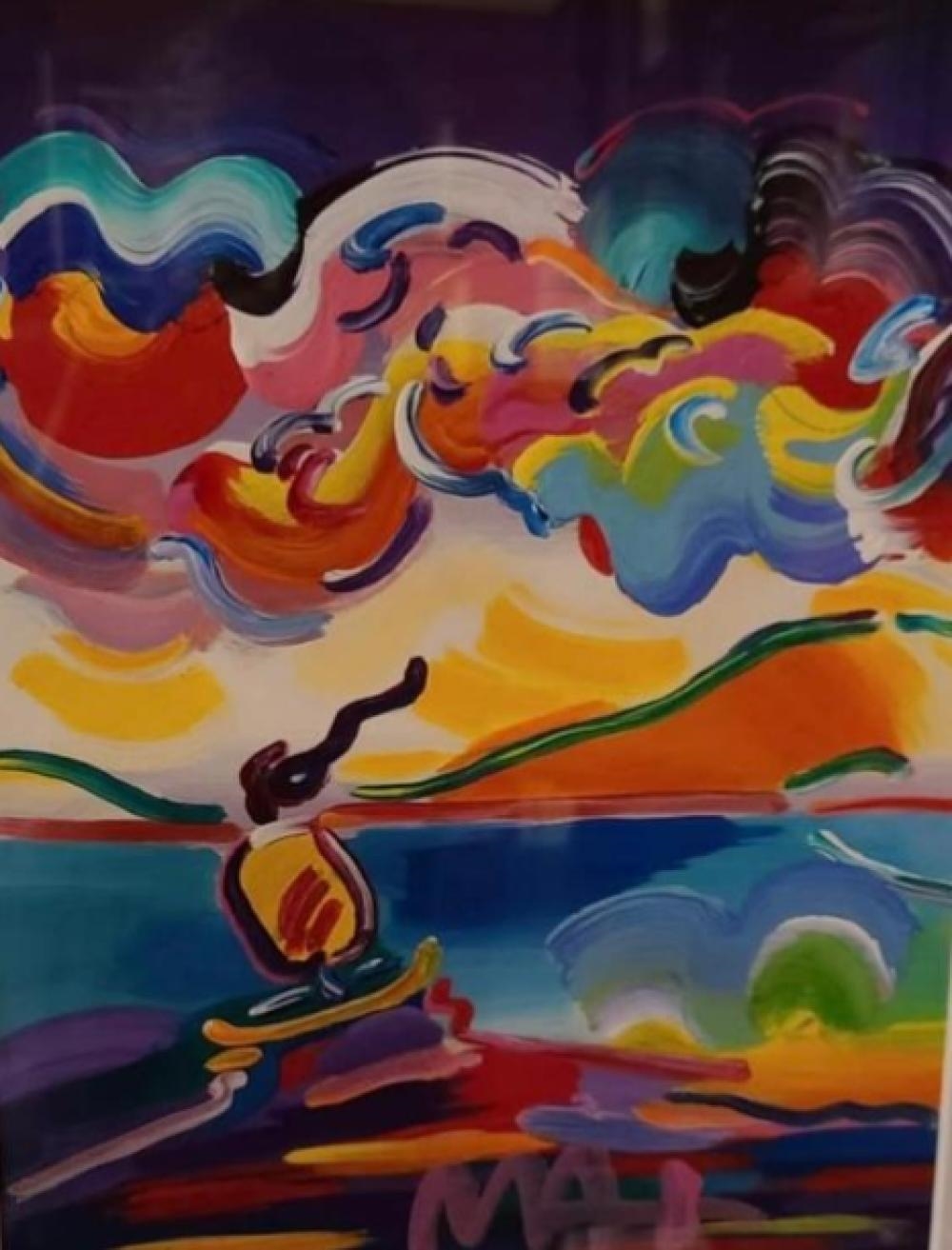 Peter Max | Sailboat in Spectrum (2018) | MutualArt