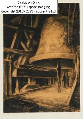 Max Neuböck | (Graz 1893-1960 Wien) Die Pummerin in St. Stefan, am ...