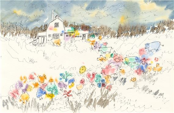 Janet Mitchell | Just Before Dinner Down on the Farm (Circa 1990 ...