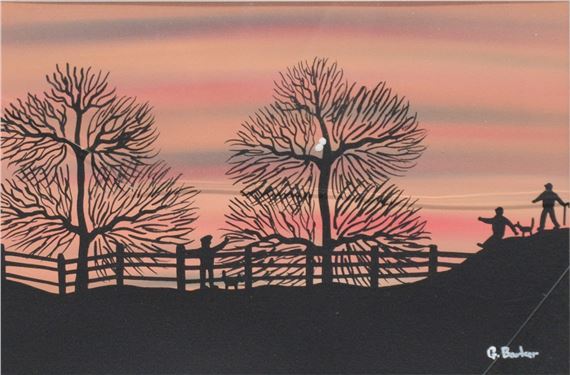 Gordon Barker | Gordon Barker, A walk at sunset | MutualArt