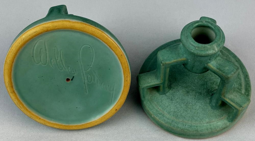 Weller Pottery | Antique c. 1920 Art Deco Weller Pottery Matte Green ...