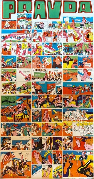 Guy Peellaert | Pravda la Survireuse, Poster based on a comic strip ...