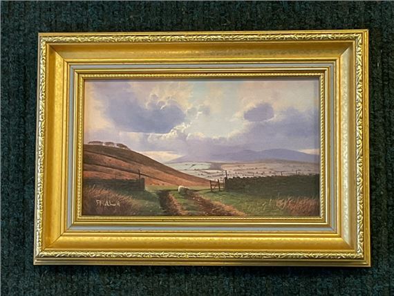 Robert Ritchie | hilly landscape with farm track and drystone walls ...