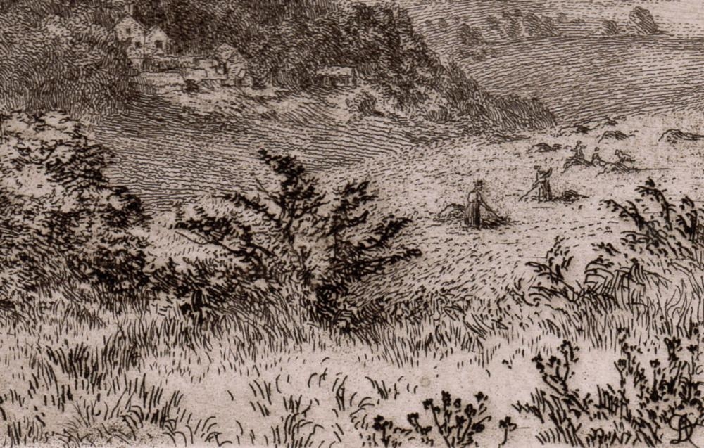 Alfred Dawson | Alfred Dawson Okehampton 1889 etching | MutualArt