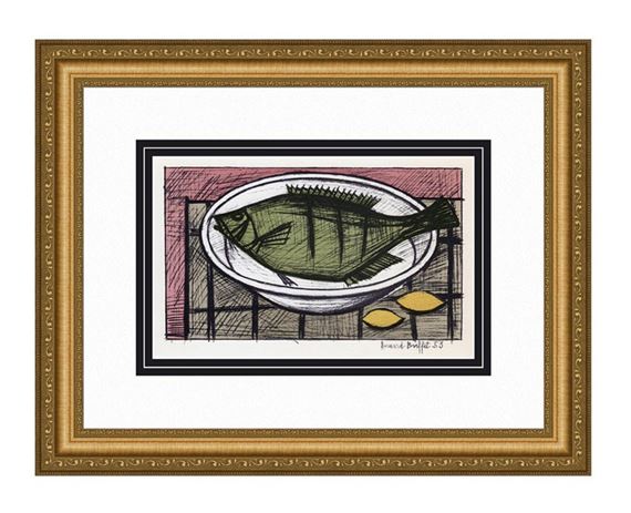 Bernard Buffet | 1967 Bernard Buffet Fish lithograph signed (1967 ...