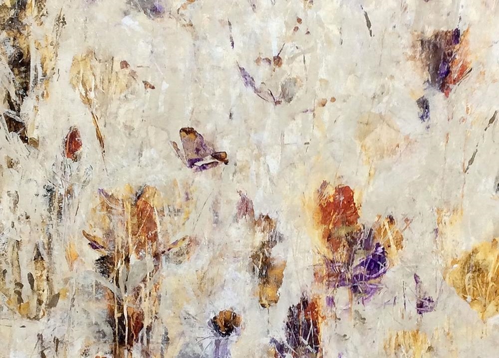 Jodi Maas | Jodi Maas Original Painting Pink Mica Floral 50 x 50 ...