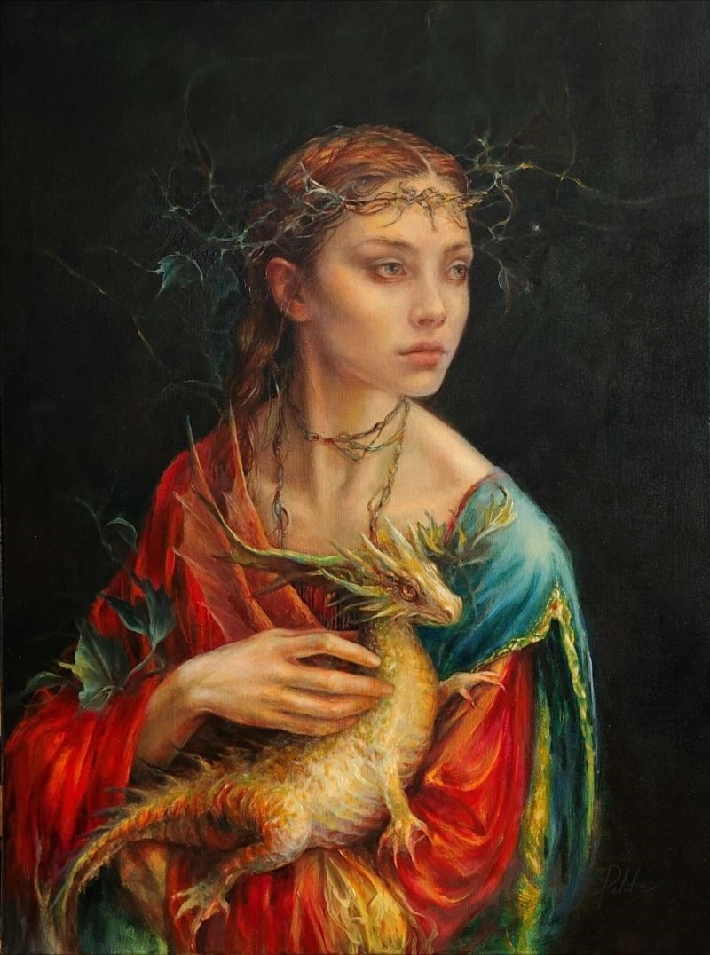 Katarzyna Paleta | Lady with a not-weasel (2024) | MutualArt