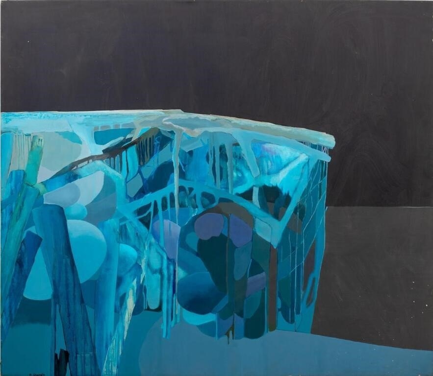 Marsha Champlin | Marsha Champlin Abstract Structure Oil on Canvas ...