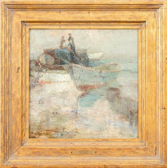 Harry Aiken Vincent | Harry Aiken Vincent Taking Nets Ashore Oil ...