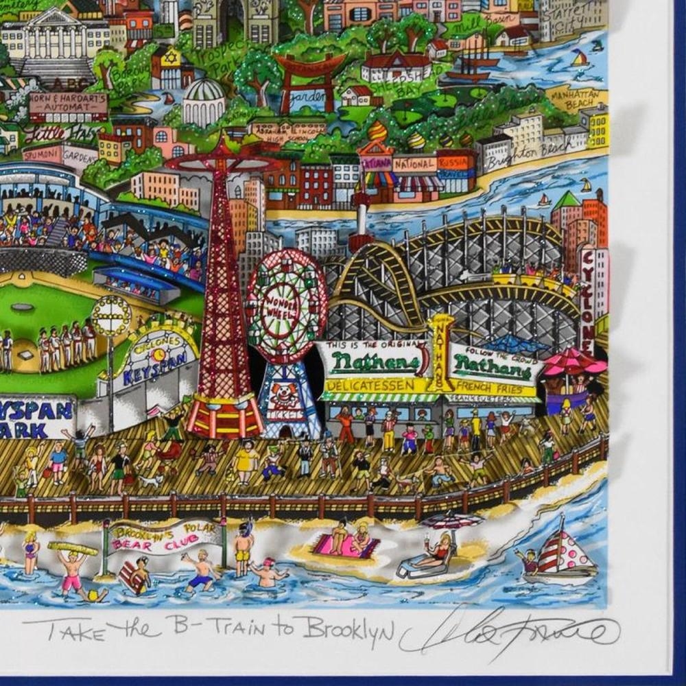 Charles Fazzino | Take the B Train Framed 3D Limited Edition Silk ...