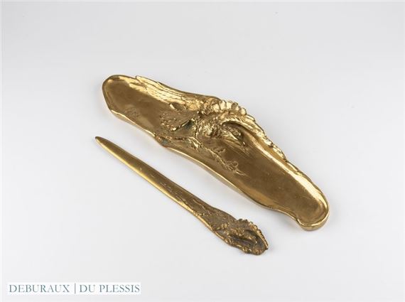 Albert Marionnet | ALBERT MARIONNET Gilt bronze paper tray and paper ...