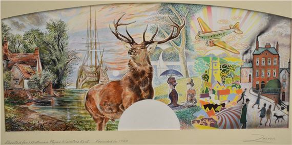 Richard Drew | 2012) pair of watercolour and mixed media works on paper ...