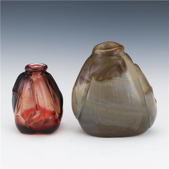 Dominick Labino | Two vases (1966) | MutualArt