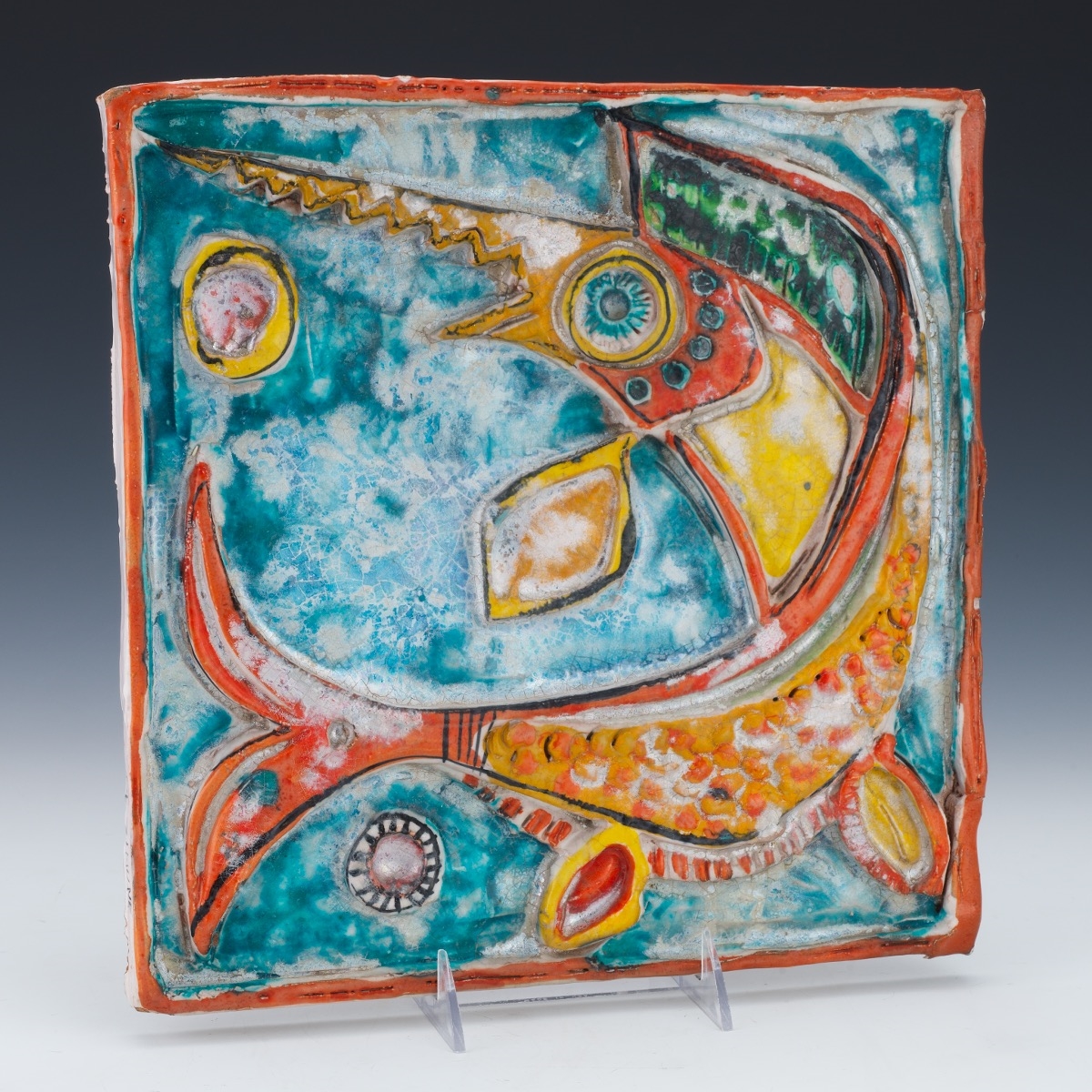 Giovanni Desimone | tile depicting multi-color swordfish marlin | MutualArt