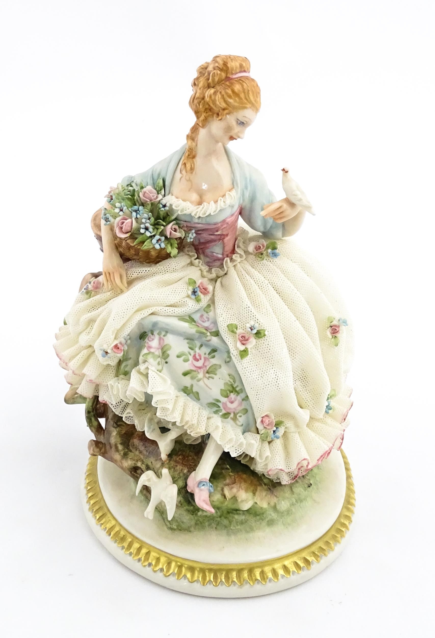 Giuseppe Cappe | A seated lady with birds | MutualArt