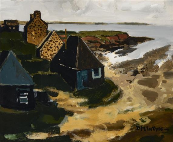 Donald McIntyre | Houses and Huts, Beadnell | MutualArt
