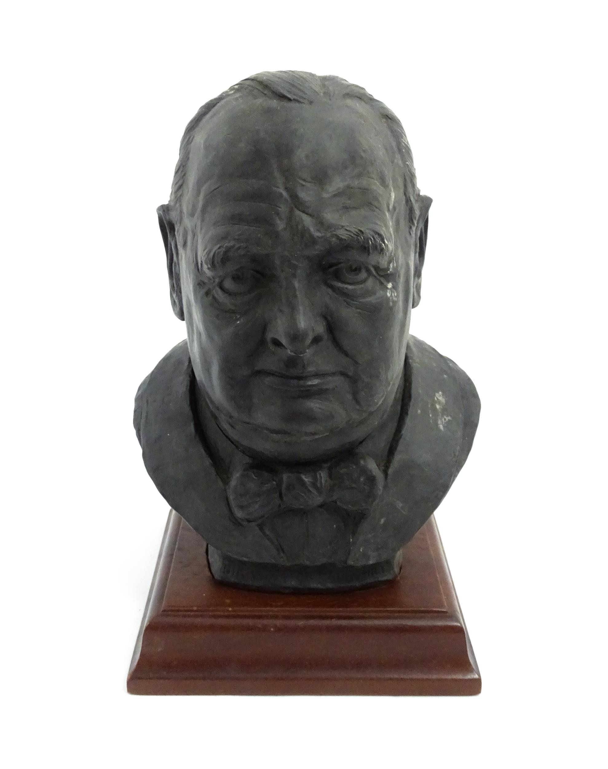 John Bromley | A basalt bust depicting Sir Winston Churchill by John ...