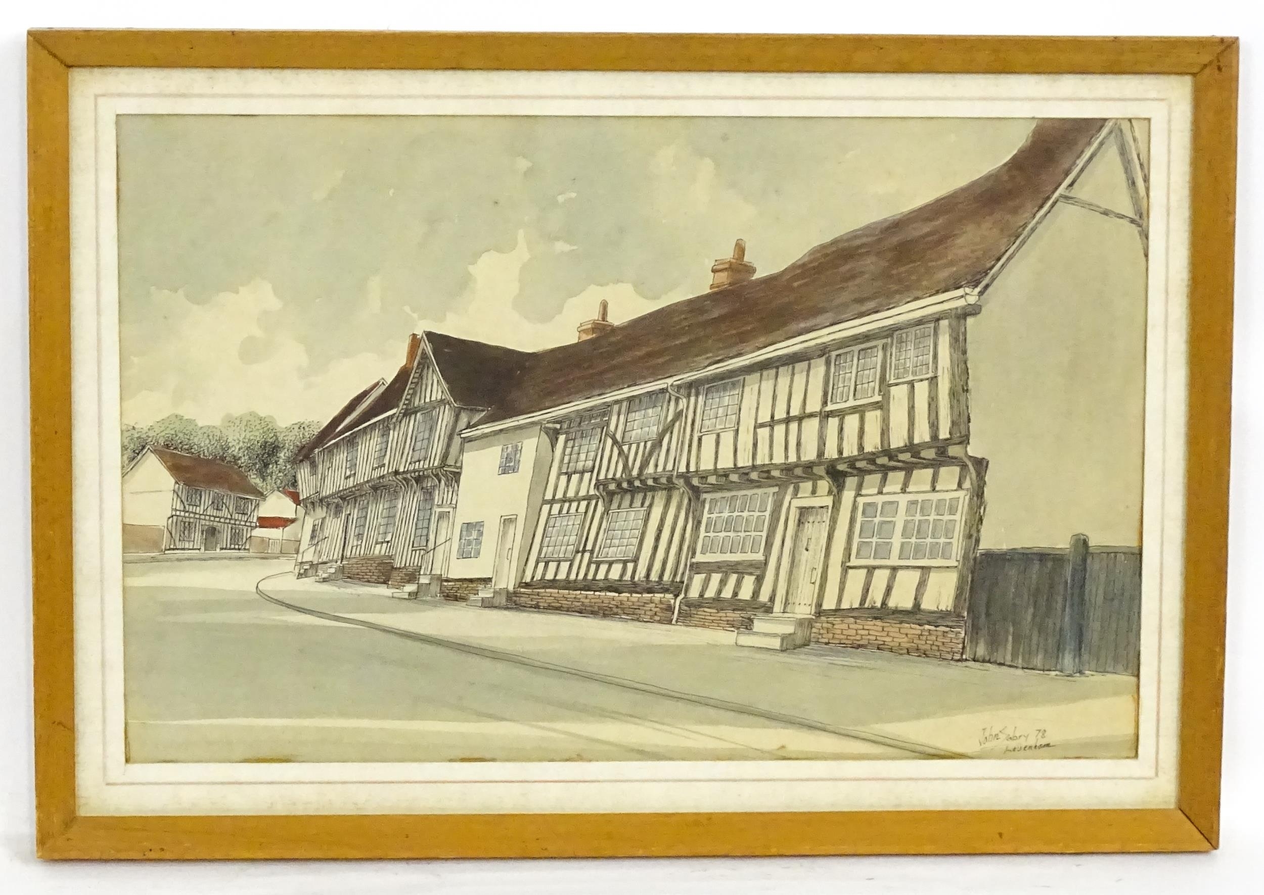 John Sabry | A street scene in the English village of Lavenham with ...