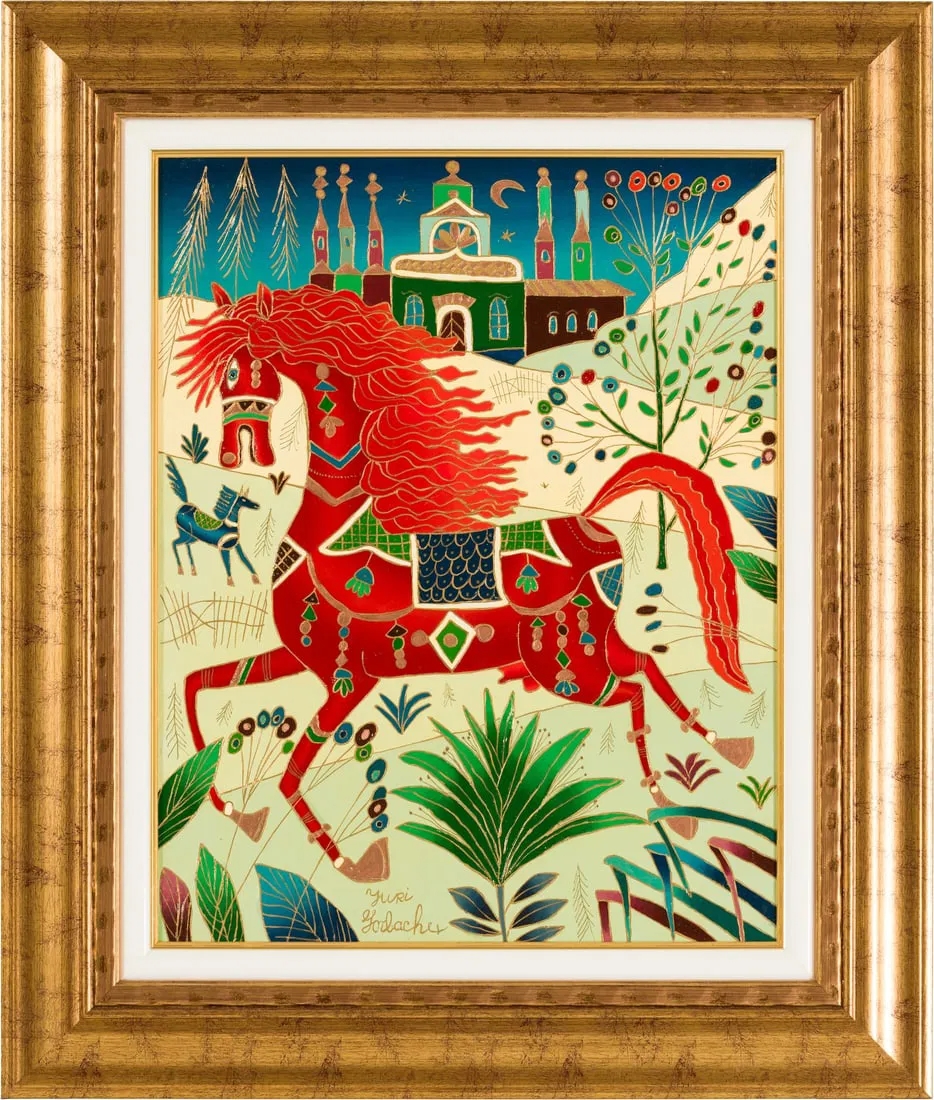 Yuri Gorbachev | Red Horse in Winter (2004) | MutualArt
