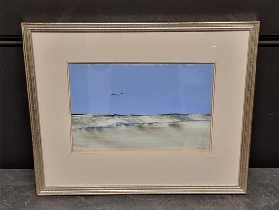 Bill Wright | a gull above dunes | MutualArt