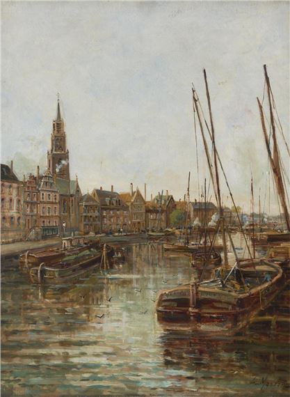 Dutch School | Harbour Scene | MutualArt