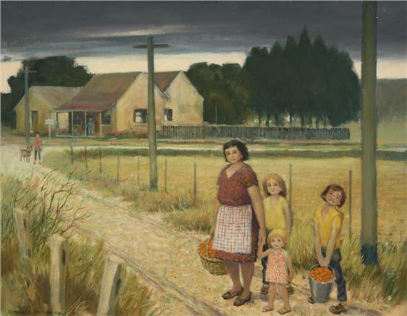 George Needham | Family Portrait on a Farm | MutualArt