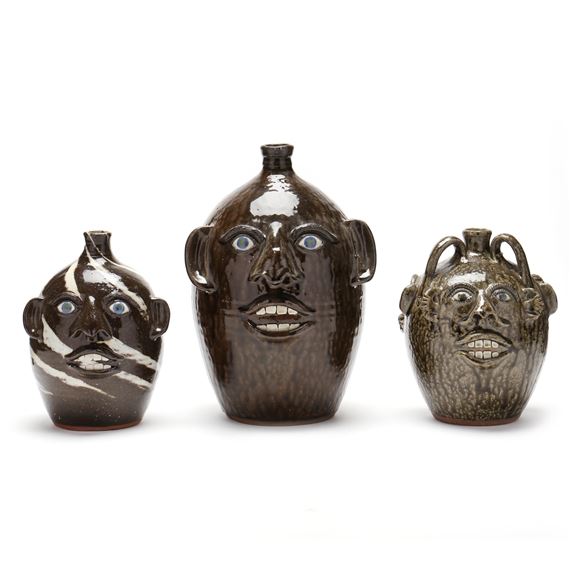 Joe Reinhardt | Three Face Jugs (2002) | MutualArt