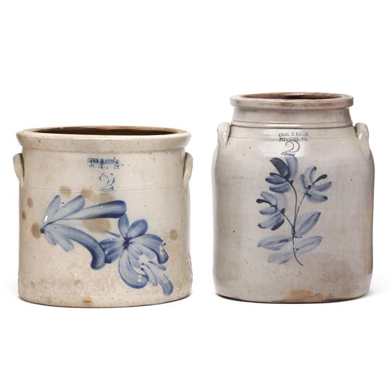 R. Jones | Two Antique Stoneware Pots | MutualArt