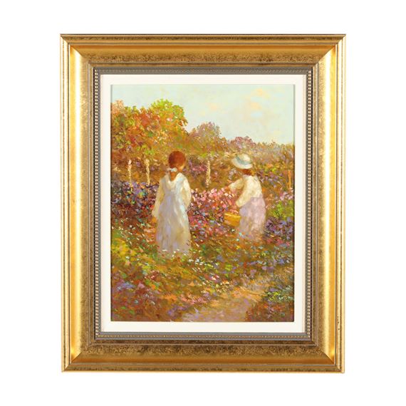 Vern Broe | Flower Picking Along the Arbor | MutualArt