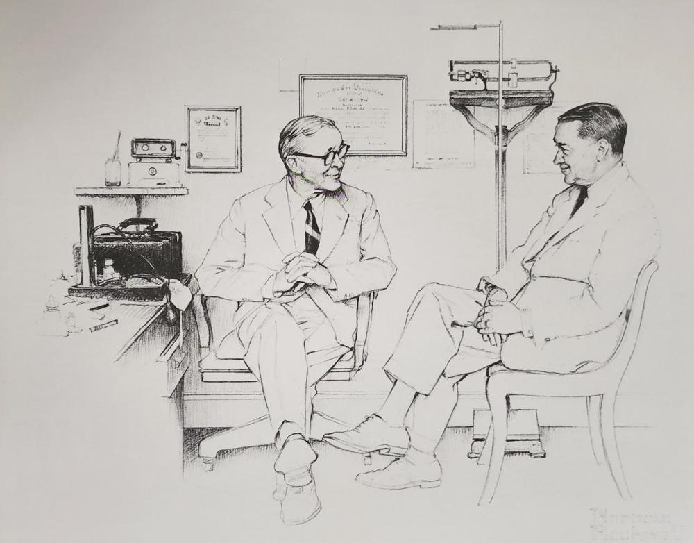 Norman Rockwell | DOCTOR'S OFFICE (1950s) | MutualArt