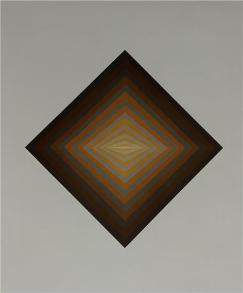 Victor Vasarely | SQUARE SHAPE ON WHITE BACKGROUND (1971) | MutualArt