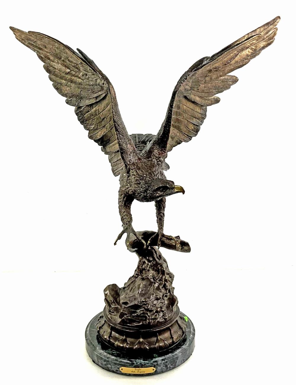 Jules Moigniez | Jules Moigniez Signed Eagle Bronze Sculpture | MutualArt