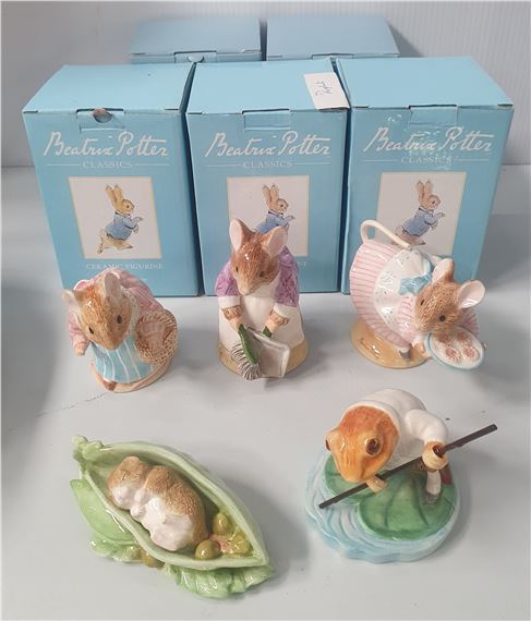 Beatrix Potter | FIVE BORDER FINE ARTS BEATRIX POTTER FIGURES | MutualArt