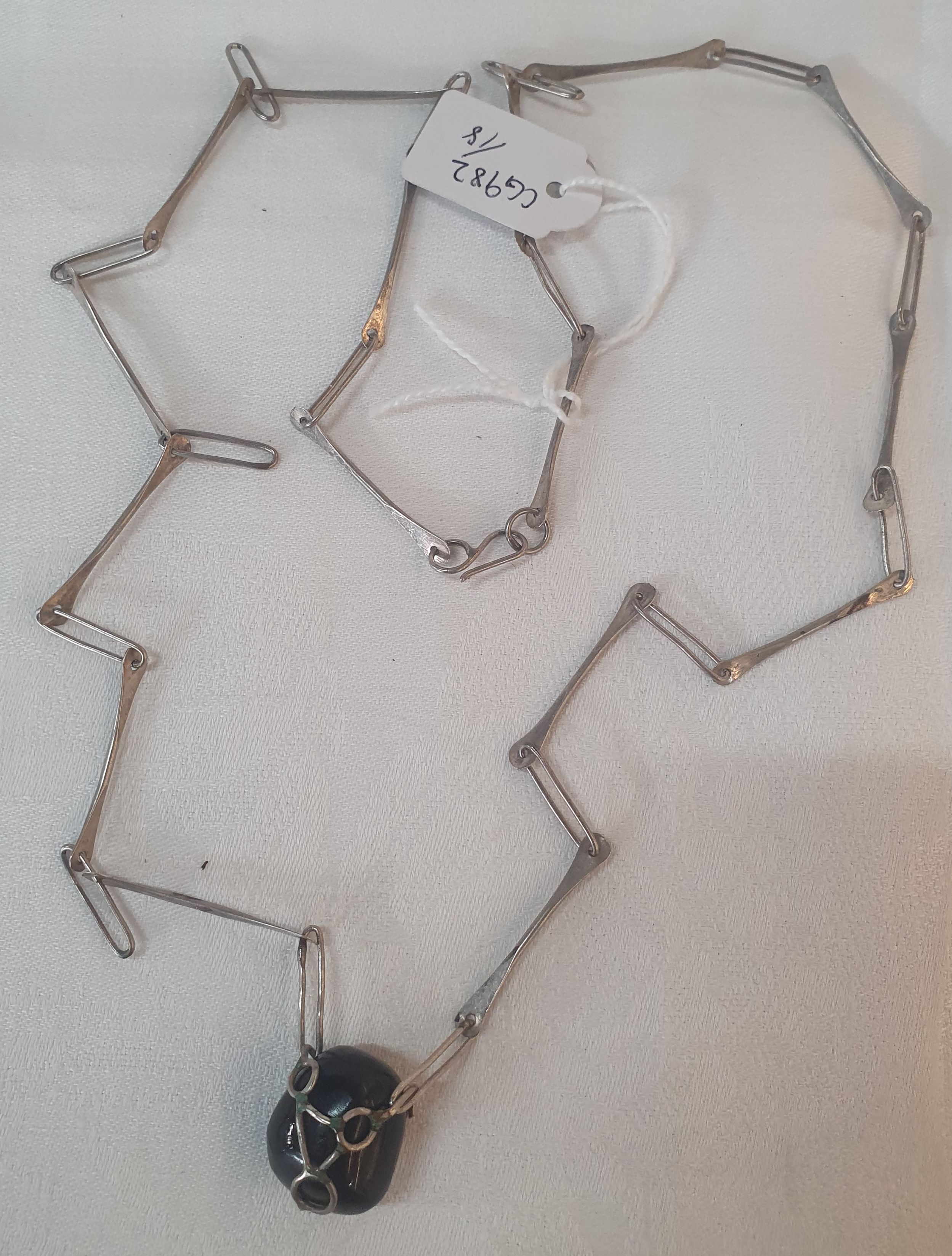 Sterling | A MODERN STERLING SILVER NECKLACE | MutualArt