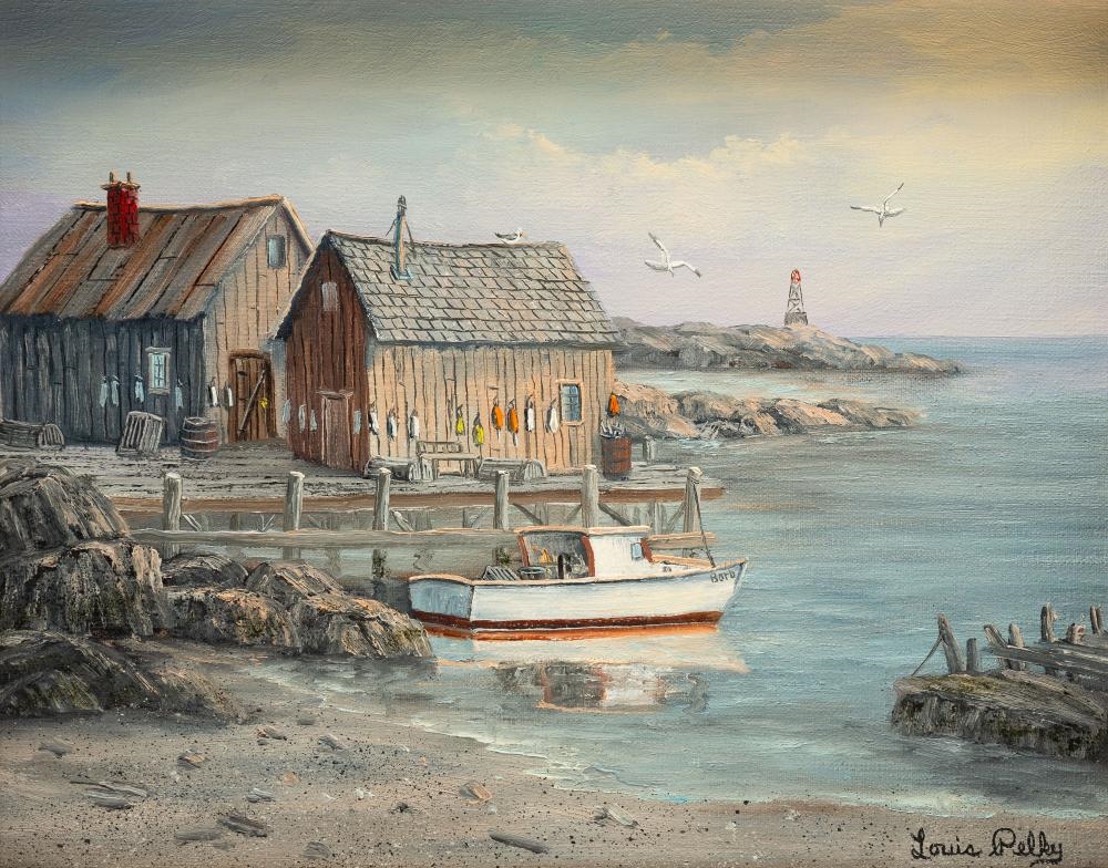 Louis F Pelky | HARBOR SCENE (20th Century) | MutualArt