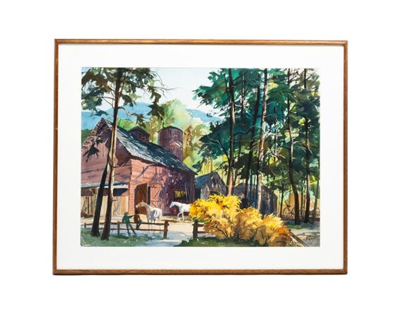 John Pike | FARMYARD SCENE BY JOHN PIKE (1911-1979 (20th century ...