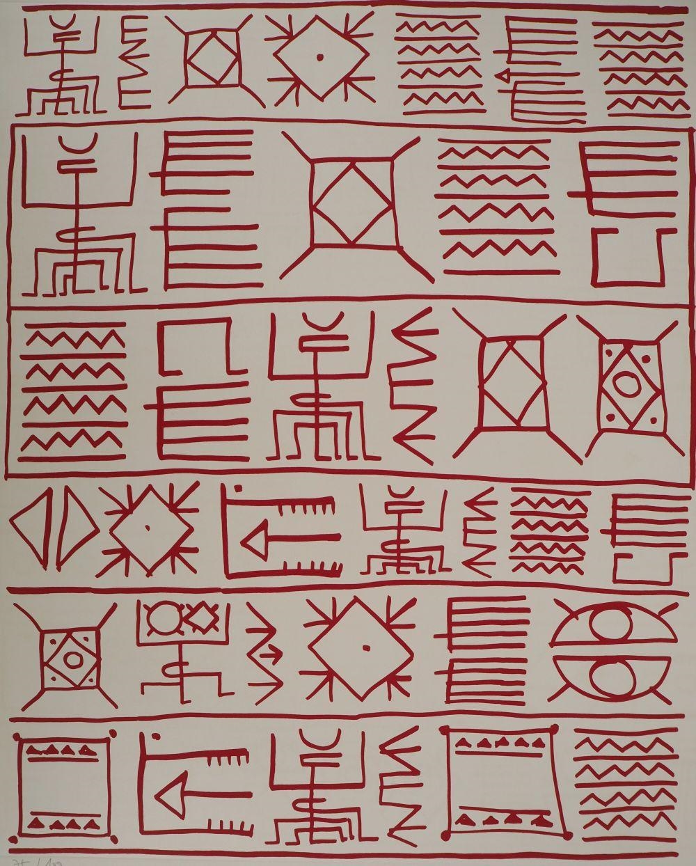 Yona Friedman | Pictograms of Genesis (Red) (1975) | MutualArt