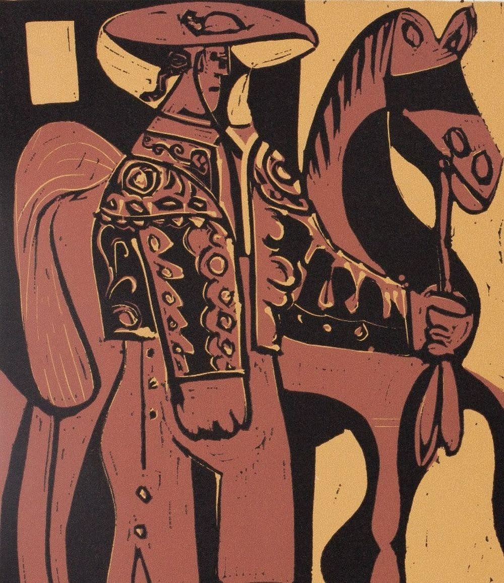 Pablo Picasso | Picador and Bullfighter (1962) | MutualArt