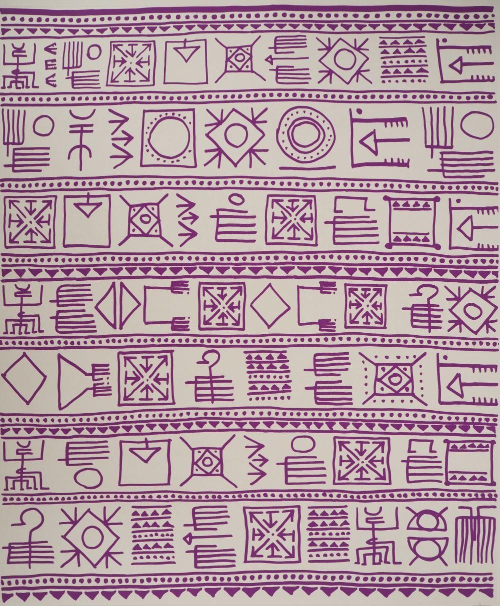Yona Friedman | Pictograms of Genesis (Mauve) (1975) | MutualArt