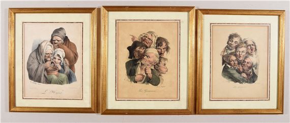 Louis-Léopold Boilly | 3 hand-coloured lithographs. (Early 19) | MutualArt