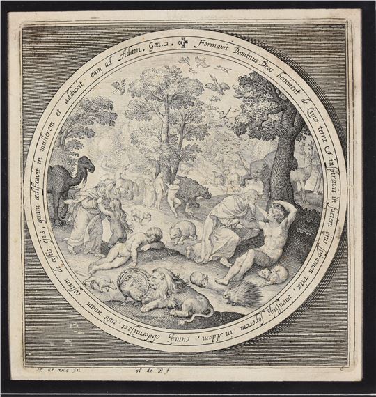 Nicolaus de Bruyn | The creation of animals, Adam and Eve (Late 17 ...