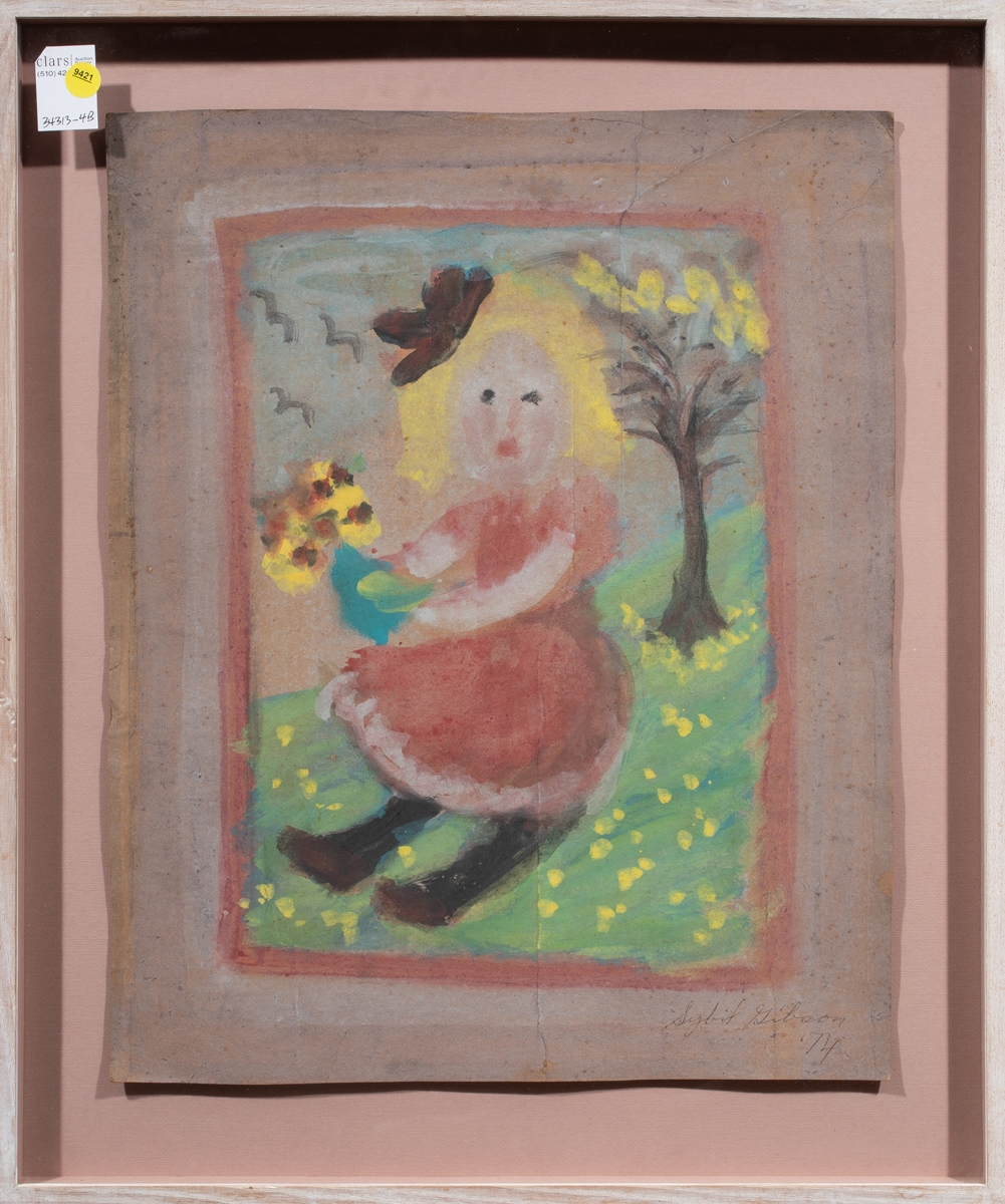 Sybil Gibson | Untitled (Portrait of Girl with Yellow Flowers) (1974 ...